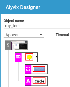Designer: Component Tree — Alyvix User Guide